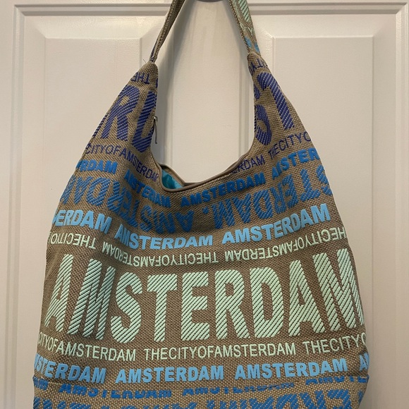Robin Ruth | Bags | Robin Ruth Amsterdam Hobo Bag Blue And Tan | Poshmark
